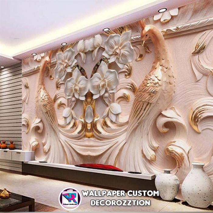 Jual Wallpaper Burung Merak - Wallpaper Dinding 3D - Wallpaper Custom ...