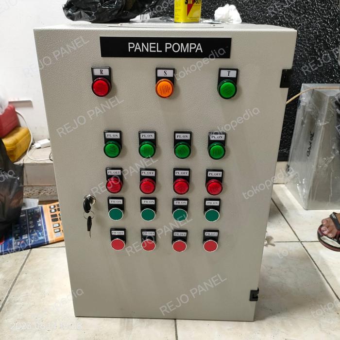 Jual panel pompa 3phase & 1phase (3/4hp-2hp-3,7hp) mcb 3p 16a - MCB 1p ...