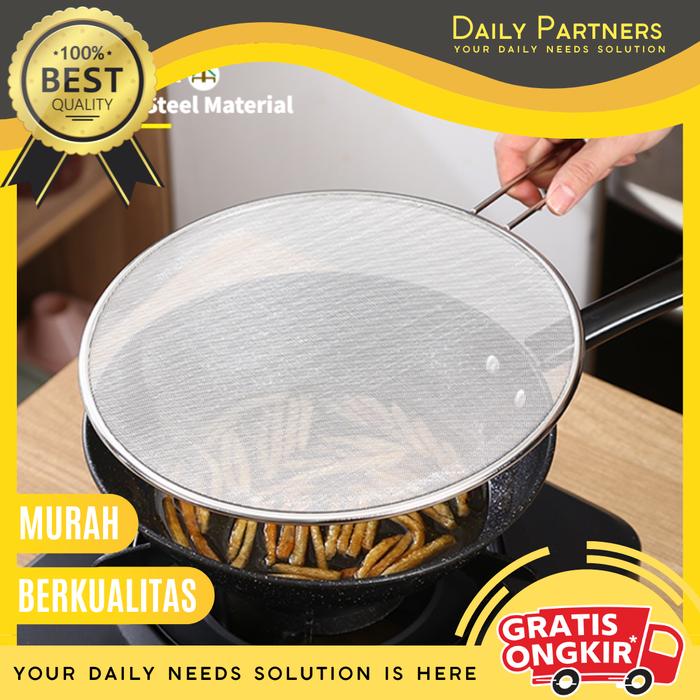 Jual Anti Splatter Guard Oil Net Splash Cover Pan Frying Kitchen ...