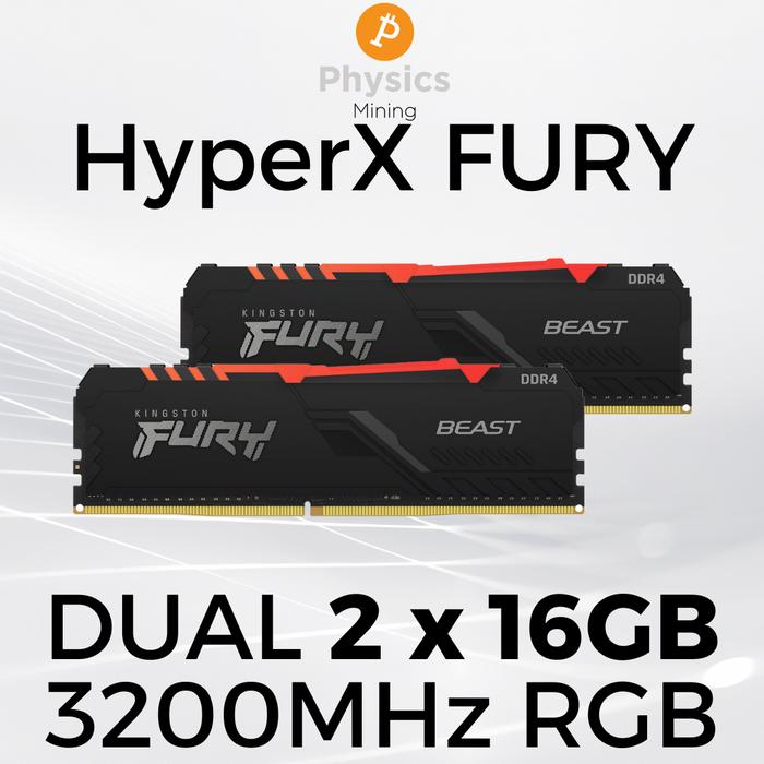 Jual RAM RGB KINGSTON HYPERX FURY BEAST 2X 16GB DDR4 3200MHZ /DUAL ...