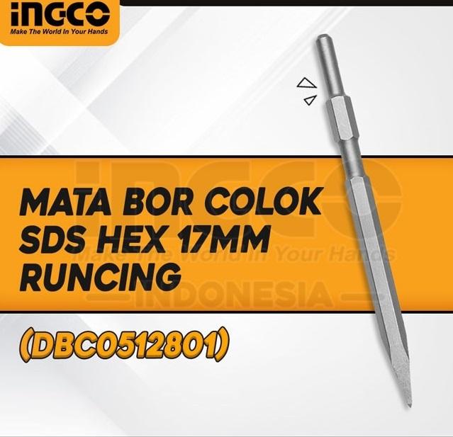 Jual SDS-Hex Chisel Point (17 mm) INGCO - Mata Bor Bobok Pahat Tembok ...