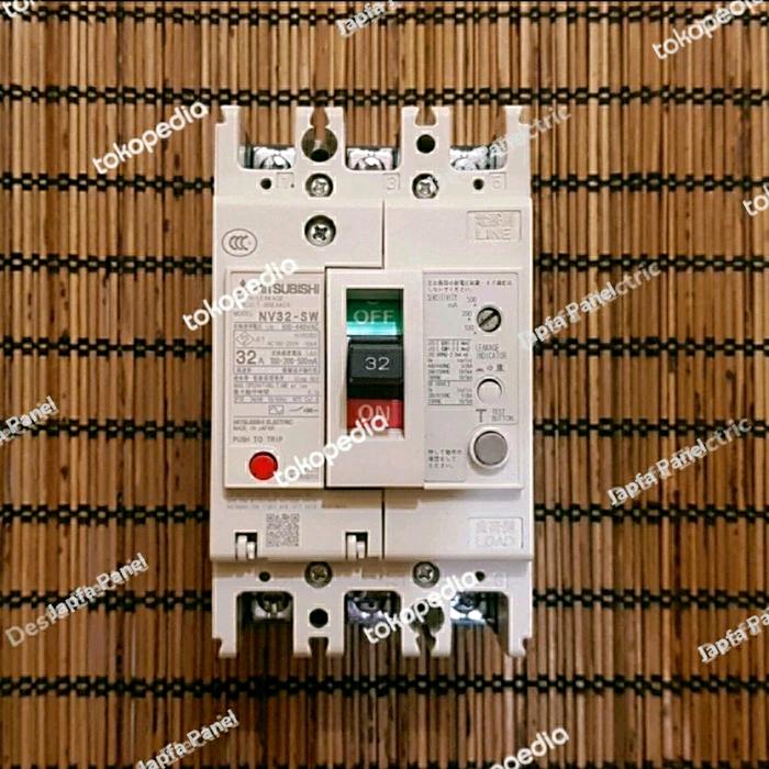 Jual ELCB Mitsubishi NV32-SW 3 Phase 32 Ampere 100-500mA Original Japan - Jakarta Pusat - Japfa ...