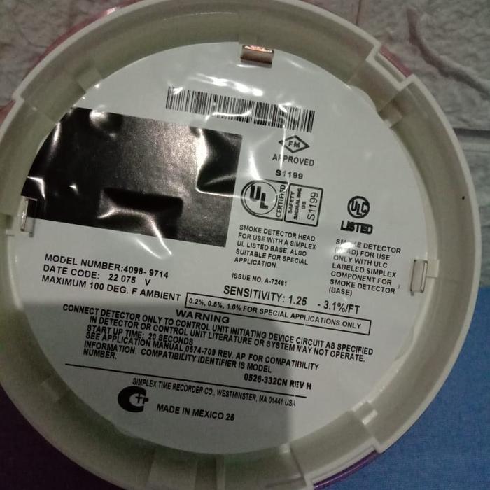 Jual smoke detector simplex type 4098-9714 tanpa base - Jakarta Pusat ...