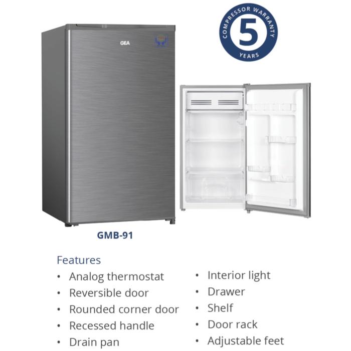 Jual GEA Mini Bar Refrigerator GMB-91 / Kulkas GEA 1 Pintu 89 Liter ...