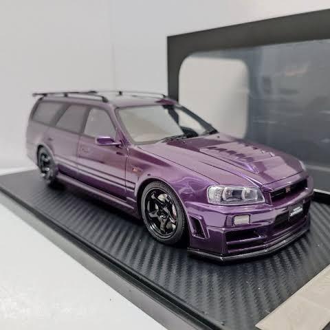 Jual 1/18 IVY MODEL NISSAN GTR R34 STAGEA PURPLE DIECAST NOT AUTOART ...