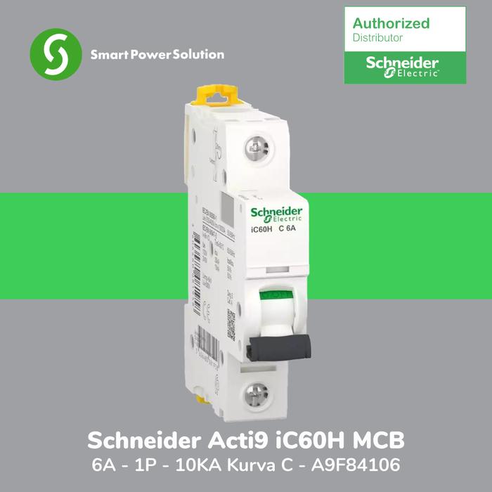 Promo Schneider Acti9 iC60H Mcb 6A - 1P - 10KA Kurva C - A9F84106 - Jakarta Pusat - Smart Power ...