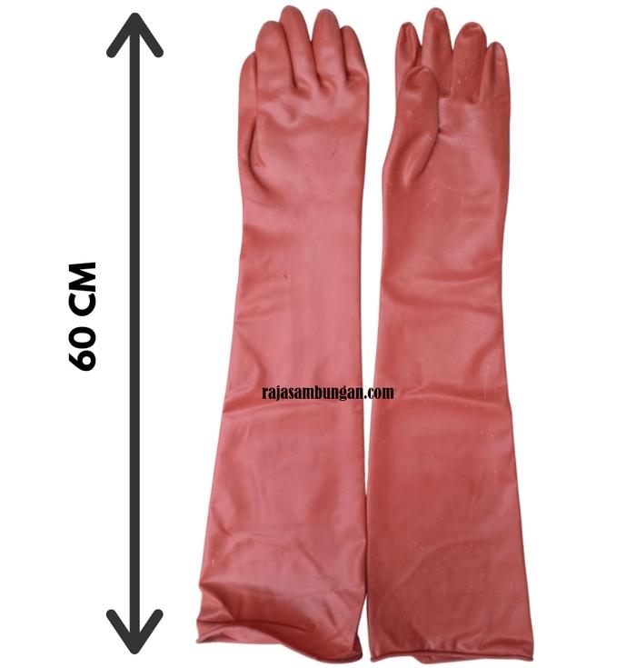 Jual Sarung Tangan Karet Panjang 60 cm Sampai Bahu Pelindung Tangan ...