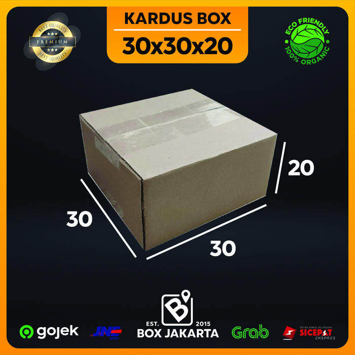 Jual KARDUS BOX uk 30x30x20 CM Kotak Packaging Corrugated SHEET POLOS ...