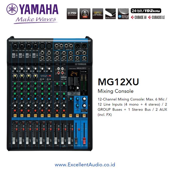 Promo Mixer Audio Yamaha MG12XU MG12 XU 12 MG12-XU 12-Channel Mixer ...