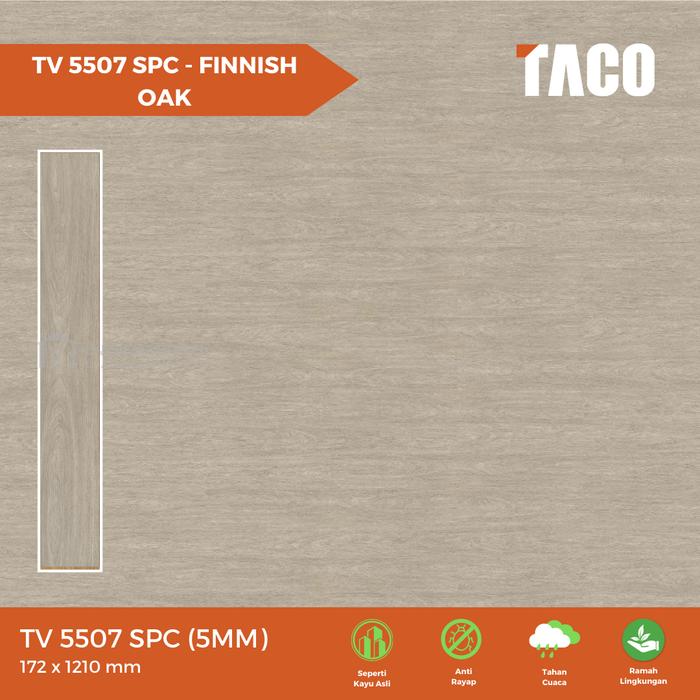 Jual TACO Lantai SPC 5mm TV 5507 Finnish Oak / Lantai SPC Click Motif ...