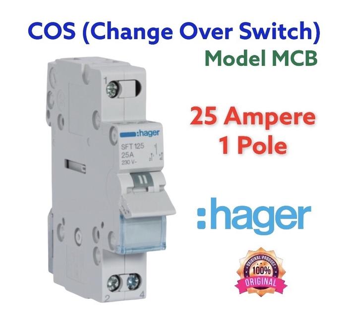 Jual COS HAGER SFT CHANGE OVER SWITCH 25A 32A 40A 1P MODEL MCB PLN ...