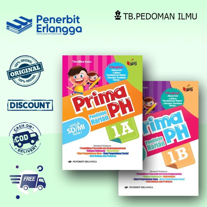 Jual Prima Ph 1a 1b Kelas 1 Sd Buku Soal Penilaian Harian Erlangga Di ...