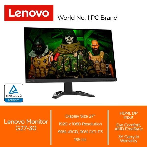 Jual Lenovo G27-30 Gaming LED Monitor 27" inch VA 1920x1080 FHD 165hz ...