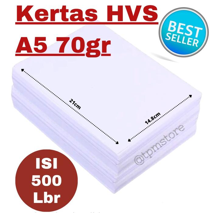 Jual Kertas HVS A5 70 Gr Putih 1 Rim (isi 500 lbr ) Fun Paper - Kota Tangerang - TPM Store ...