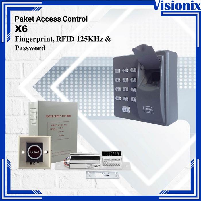Jual Paket Access Door ZKTeco X6 Fingerprint Access Control Pintu Kaca - Jakarta Timur ...