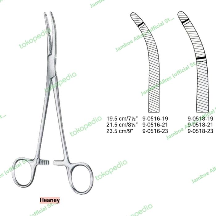 Jual HEANEY Hysterectomy Forceps CVD 19.5CM - Single Teeth - Kab ...