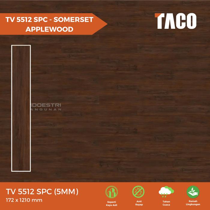 Jual TACO Lantai SPC 5mm TV 5512 Somerset Applewood / Lantai SPC Click ...
