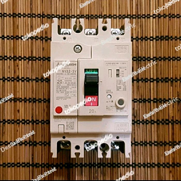 Jual ELCB Mitsubishi NV32-SV 3 Phase 20 Ampere 100-300mA Original japan - Jakarta Pusat - Japfa ...