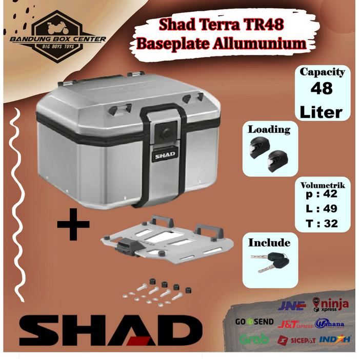 Jual Box Motor Box Pannier Box Almunium Shad Terra TR48 + Baseplate ALU ...