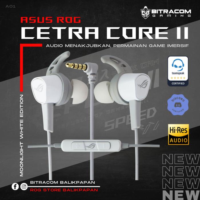 Jual Earphone ROG-Gear - ROG Cetra II Core Moonlight - Headset Gaming ...