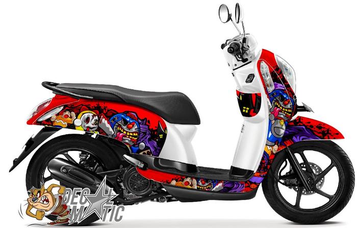 Jual Stiker Full Body Decal Motor Honda Scoopy Doraemon Zombie - Light ...