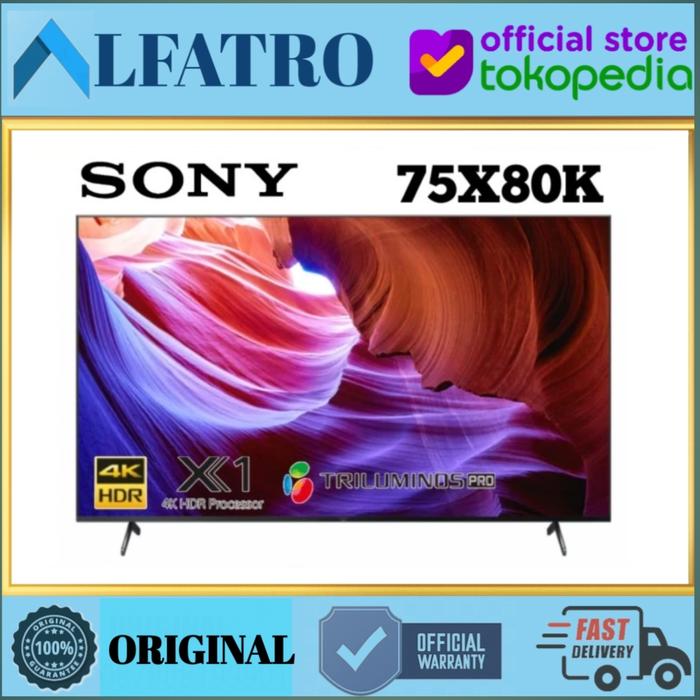 Promo SONY 75 INCH KD75X80K SMART ANDROID KD-75X80K UHD 4K 75X80K ...