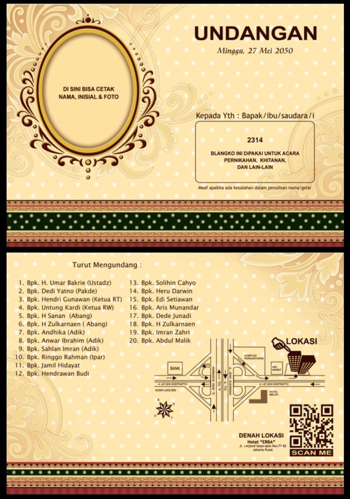 Jual Blangko Undangan ERBA Era Baru kode 2314 - Kota Sukabumi - Central ...