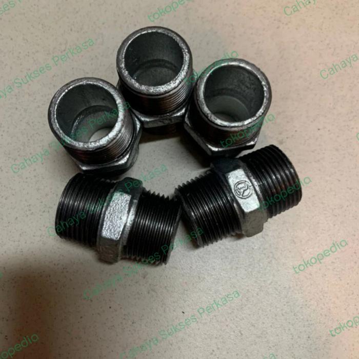 Jual Double / Double Nepel Galvanis 3" inch / Fitting Galvanis 3" Inch ...