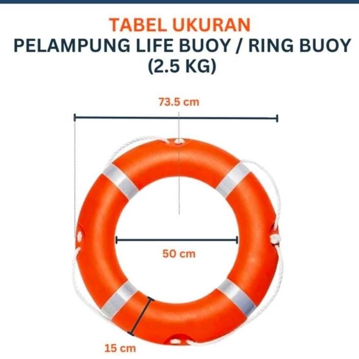 Jual ban pelampung penyelamat/ring buoy safety/life buoy fiber 2,5 kg - Jakarta Barat - H2TEKNIK ...