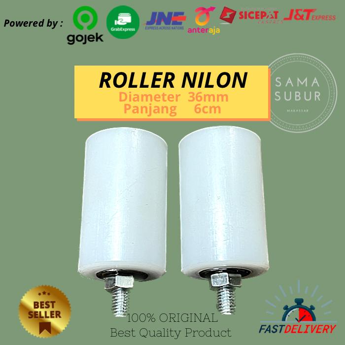 Jual ROLLER NILON 36MM / RODA PAGAR BESI / BEARING - Kota Makassar ...