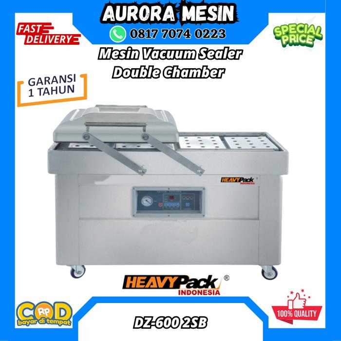 Jual MESIN VACUUM SEALER PRESS KEMASAN DOUBLE CHAMBER DZ-600 2SB ...