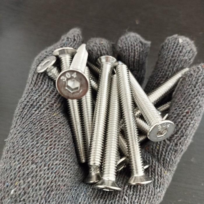 Jual Baut stainless M8x65mm Ss 304 verseng tiang railing tangga ...