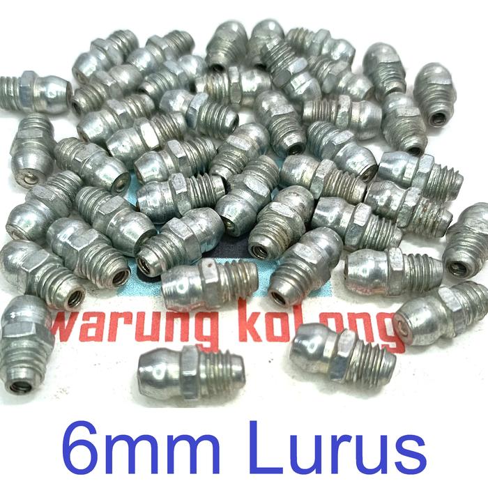 Jual Nepel Grease 6 mm Lurus Nipple Gemuk Straight stempet 6mm fitting ...