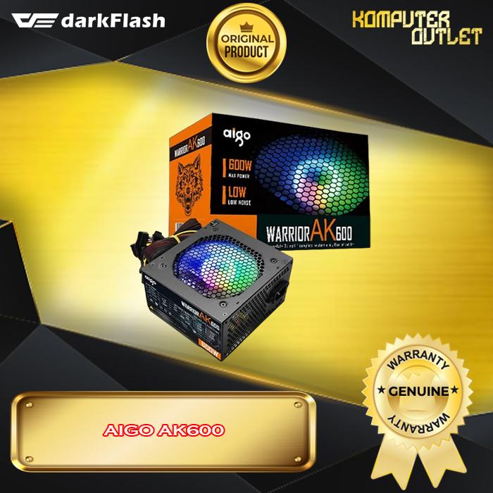 Jual DARKFLASH AIGO PSU AK600 RGB Silent Fan 12CM Power Supply PSU 600 Watt - Jakarta Pusat ...