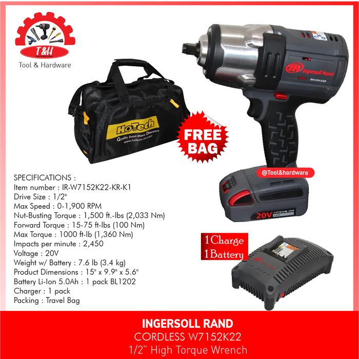 Jual Ingersoll Rand Impactool 1/2" High Torque Wrench | IR-W7152K22-20V ...