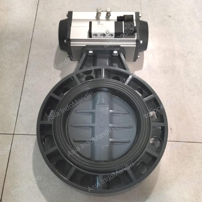 Jual Butterfly Valve Pvc 4"inch Actuator Pneumatic Double Acting ...