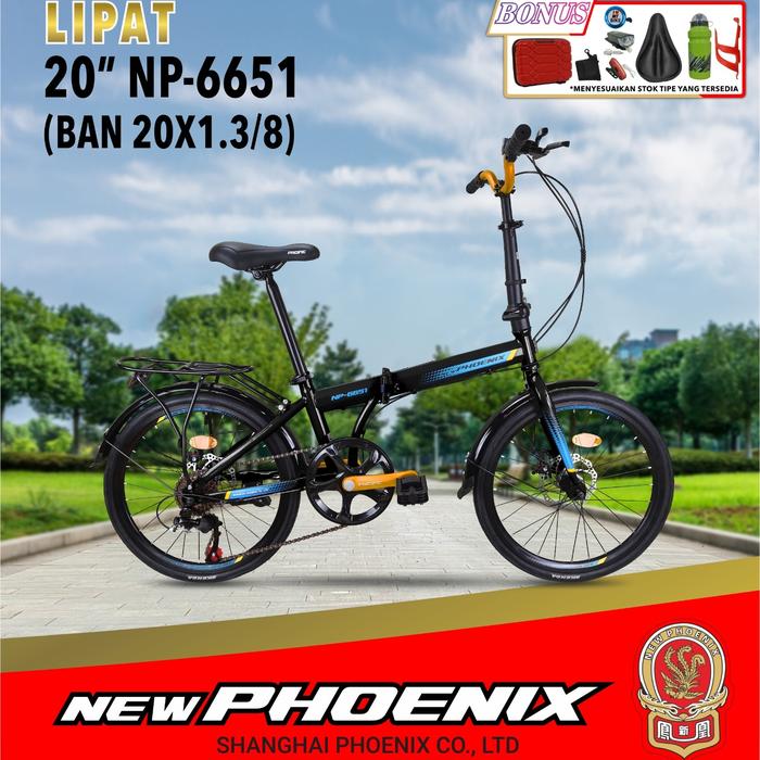 Jual Sepeda Lipat 20 New Phoenix NP 6652 Murah Banyak Bonus - Kota ...