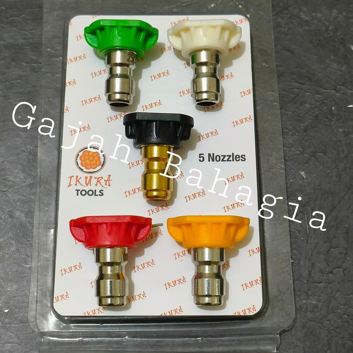 Jual Nozel sprayer set 5pcs Nozzle Gun Cordless jet cleaner Quick ...