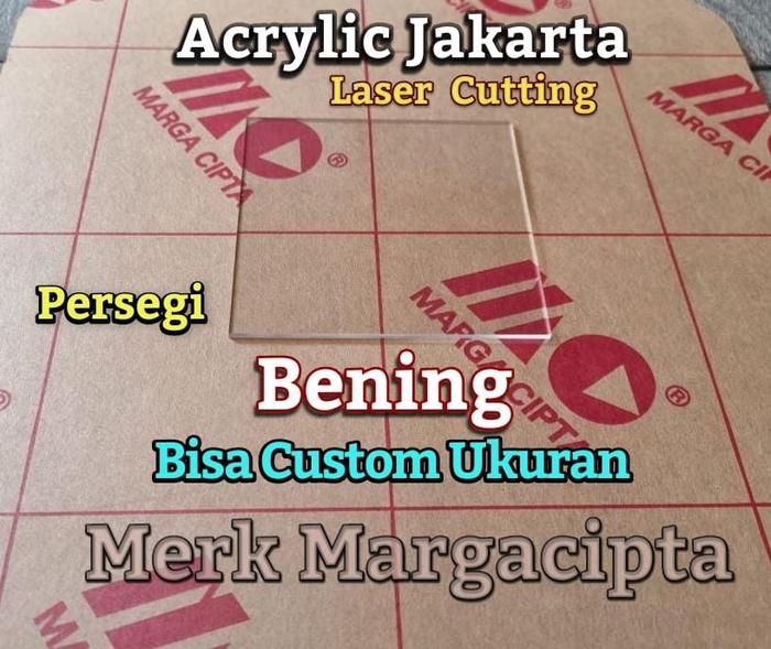 Jual Akrilik Acrylic Bening Persegi - Bulat Lembaran Potongan Custom ...