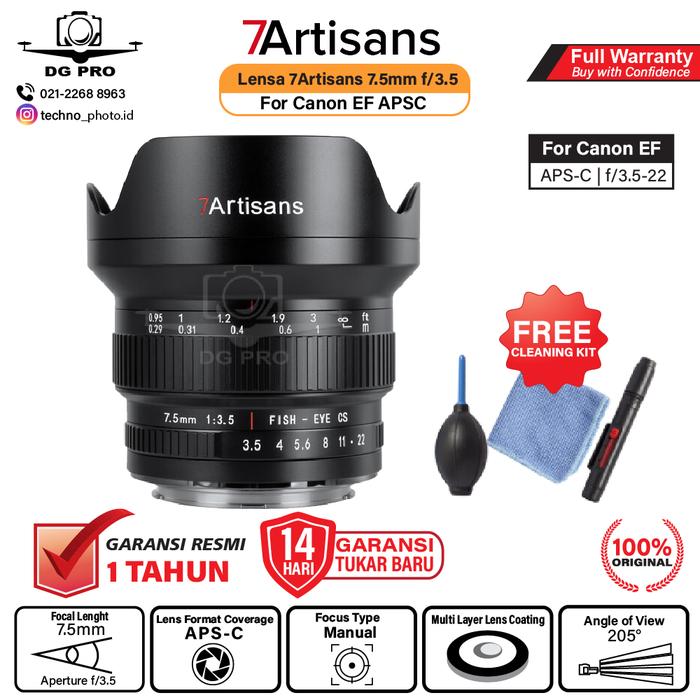Jual 7Artisans 7.5mm f3.5 Canon EF APSC DSLR 7Artisan MF 7.5 mm f/3.5 - Jakarta Pusat - DG PRO ...