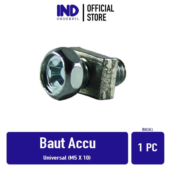Jual Baut Mur Kotak Bolt Accu Aki Bulat Universal M5 x 10 mm Kering ...