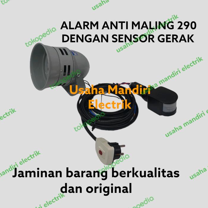 Jual ALARM ANTI MALING/SIRINE ANTI MALING-290 DENGAN SENSOR GERAK ...