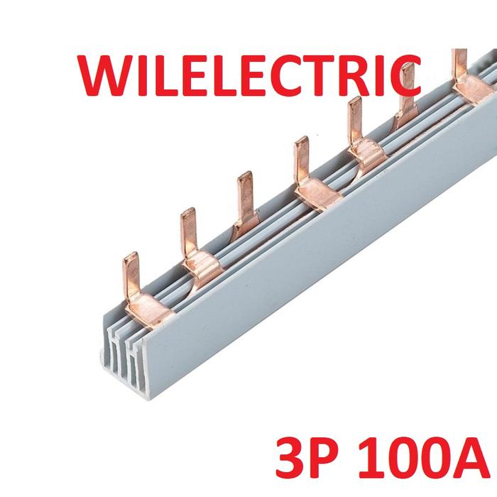 Jual Busbar sisir rel jumper tembaga MCB 3P 3 phase 100A 100 A 1 Meter ...