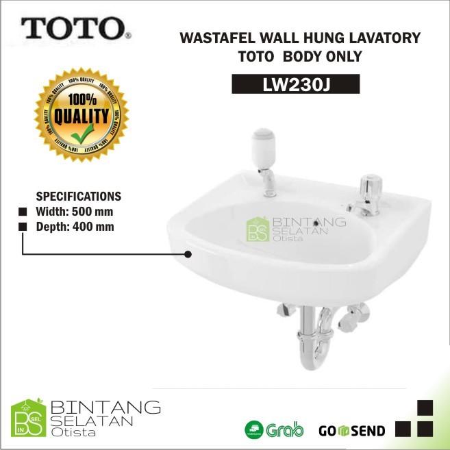 Jual WASTAFEL TOTO /WALL HUNG LAVATORY TOTO LW230J LW 230 J FULLSET ...