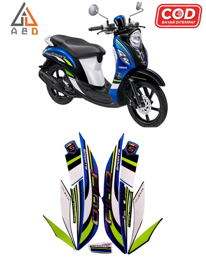 Jual Stiker Motor Striping Lis Yamaha Mio Fino Sporty 2015 Biru Standar ...