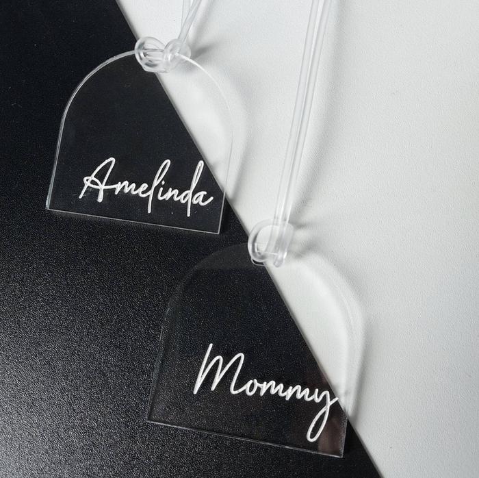 Jual LUGGAGE TAG / BAG TAG AKRILIK GRAFIR CUSTOM NAMA / LUGGAGE TAG ...