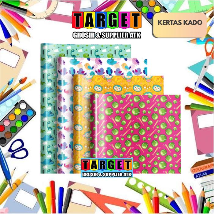 Jual KERTAS KADO SIDU / KERTAS BUNGKUS MOTIF / WARNA FANCY - MOTIF ...