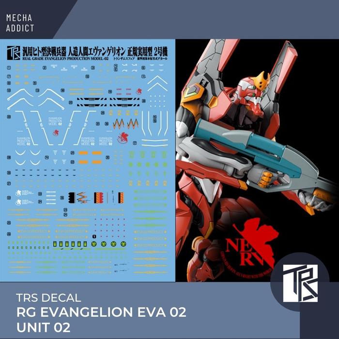 Jual Water Slide Decal RG EVANGELION EVA UNIT 02 by TRS Transamsphere ...