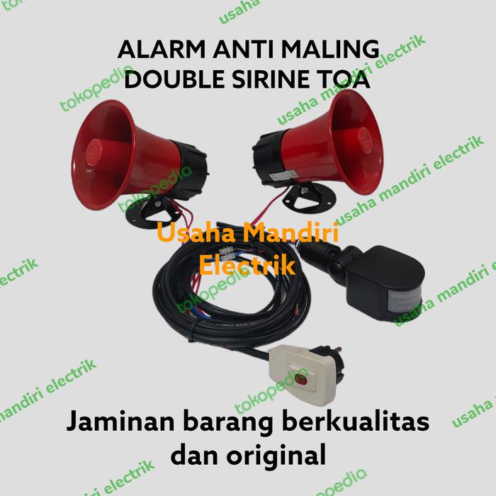 Jual ALARM ANTI MALING/SIRINE ANTI MALING DOUBLE TOA DENGAN SENSOR ...