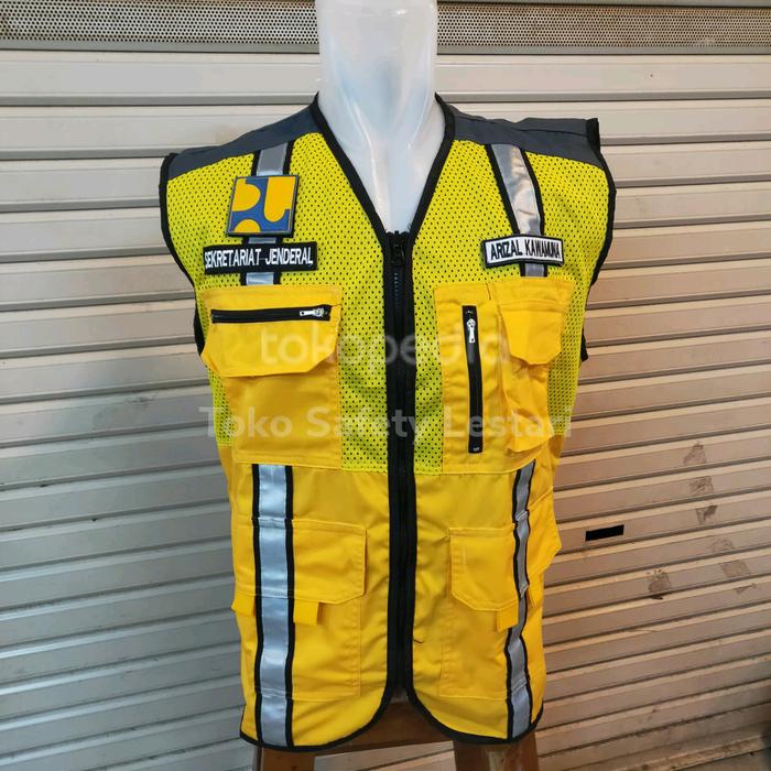Jual SAFETY VEST PUPR KOMPLIT BORDIR / ROMPI SAFETY KOMBINASI/ ROMPI ...